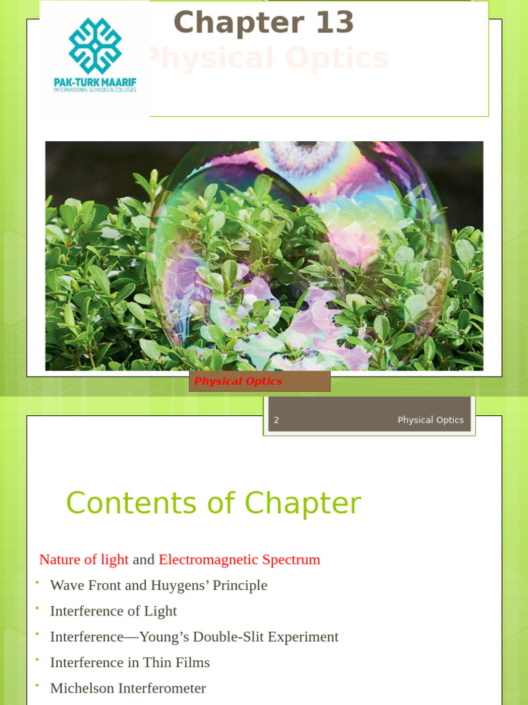 Physical Optics Unit | PDF | Diffraction | Optics