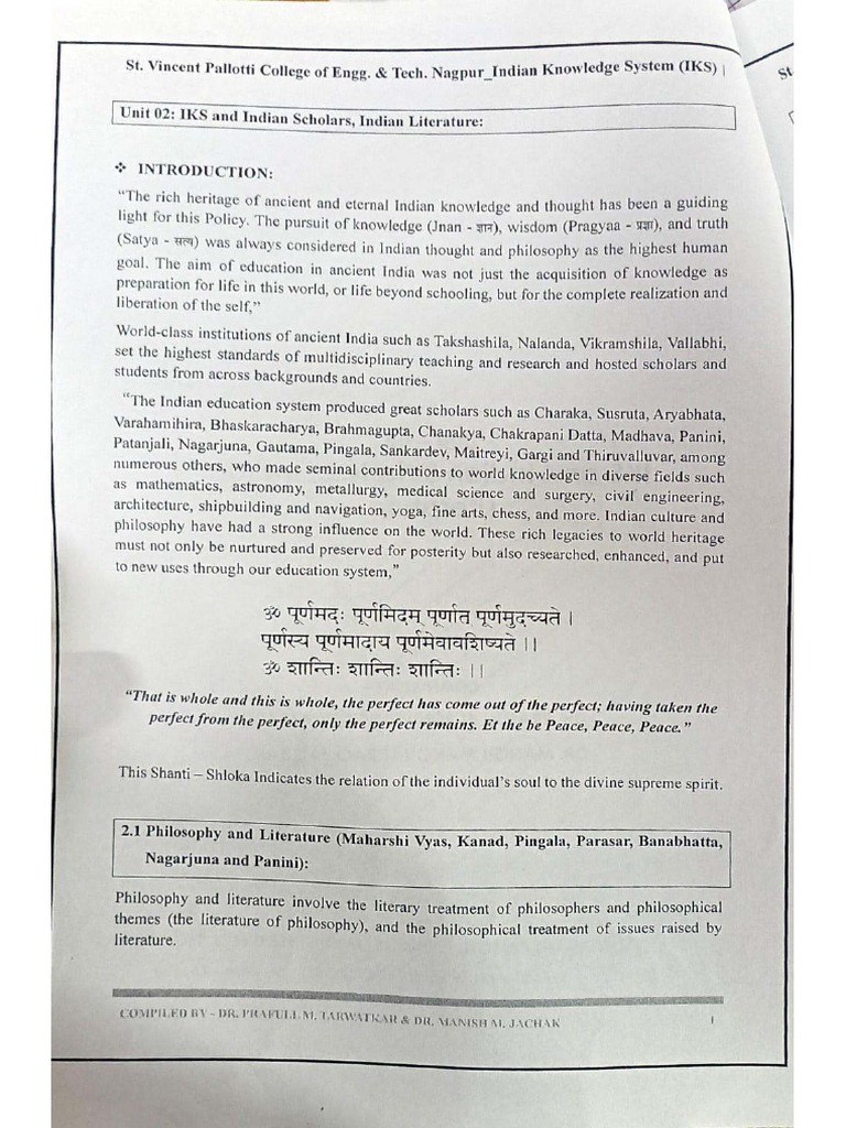 IKS Unit 2 Notes | PDF