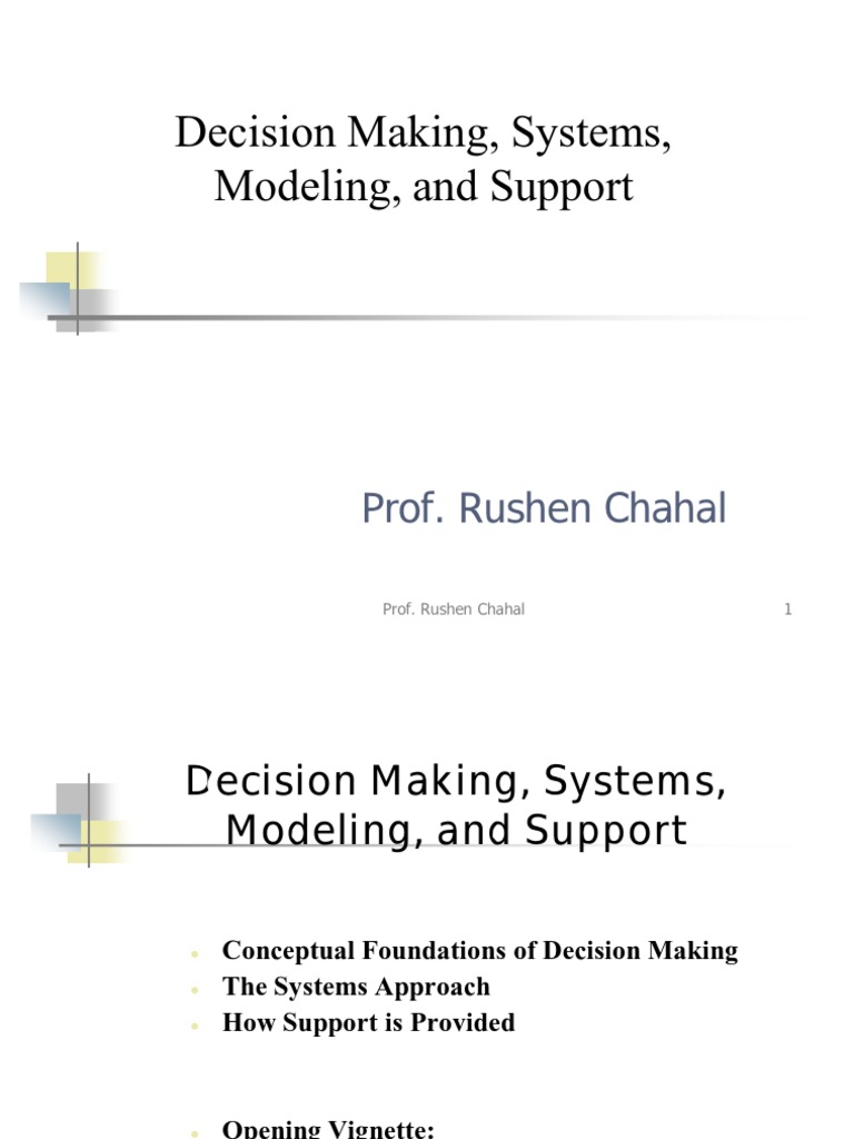 DSS - Decision Making, Systems, Modeling, and Support | PDF | Sensitivity Analysis | Decision Making