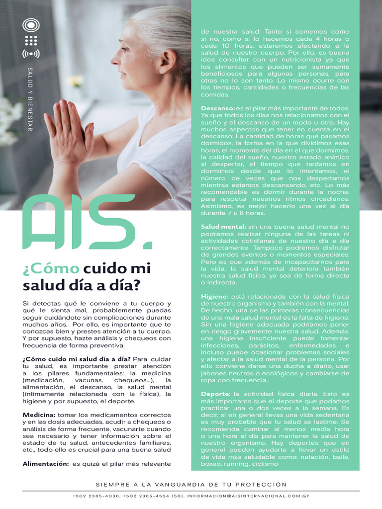 Cuidados diarios para una buena salud | PDF | Higiene | Salud mental
