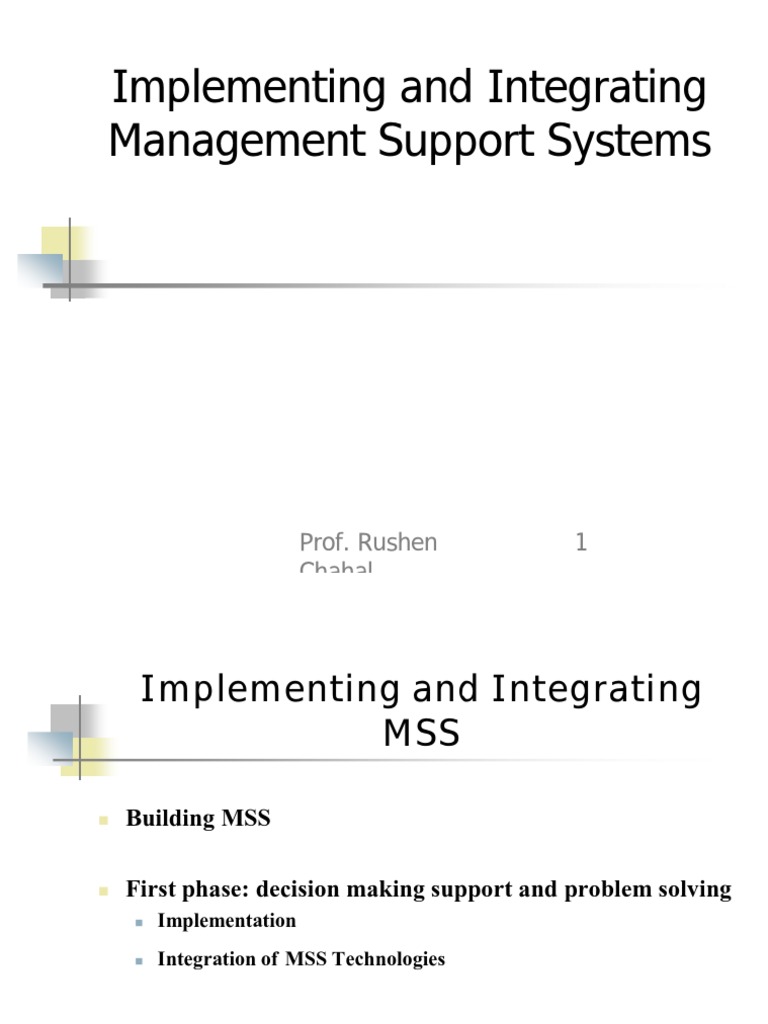 Understanding Management Support Systems | PDF | Expert | Change Management