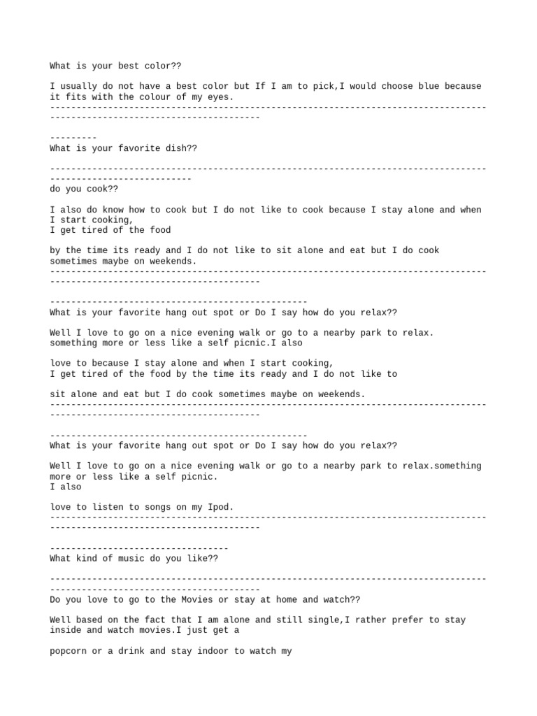 Dating Q&A Format Insights | PDF | Love | Dream