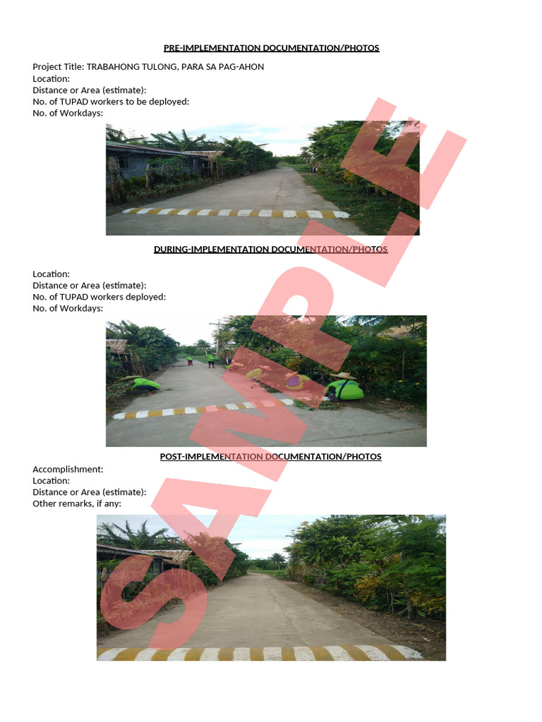 TUPAD Photo Documentation Sample 2 | PDF