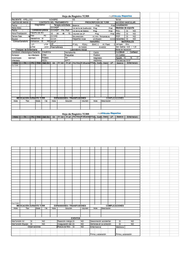 Protocolo Multifiltrate Original | PDF | Medicina | Especialidades Medicas