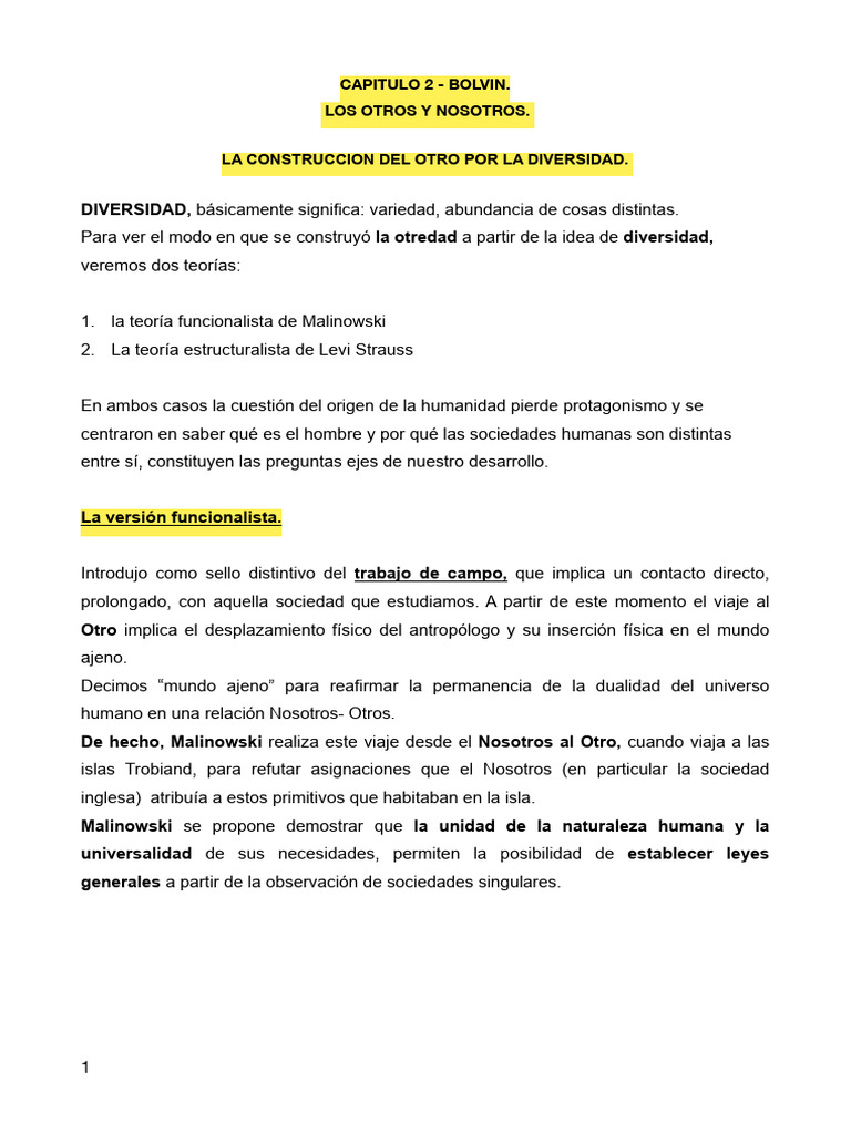 BOLVIN La Construccion Del Otro Por La Diversidad. | PDF | Sociedad ...