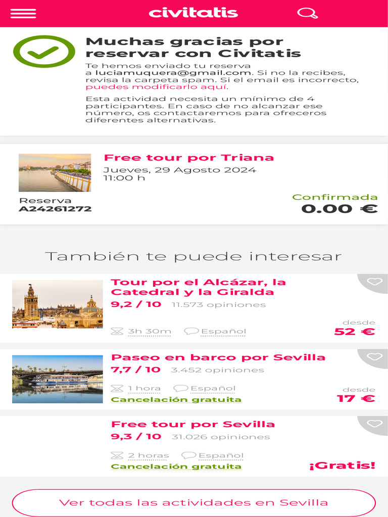 Reserva confirmada: Free tour Triana | PDF