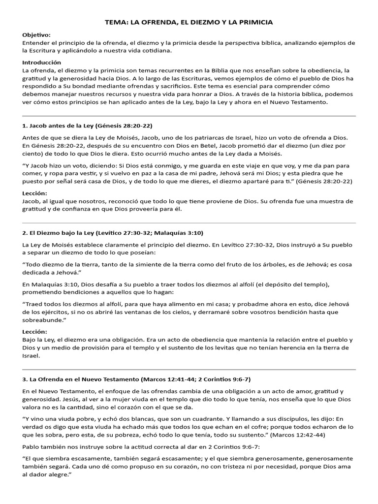 Diezmo PDF | PDF | Diezmo | Jacob
