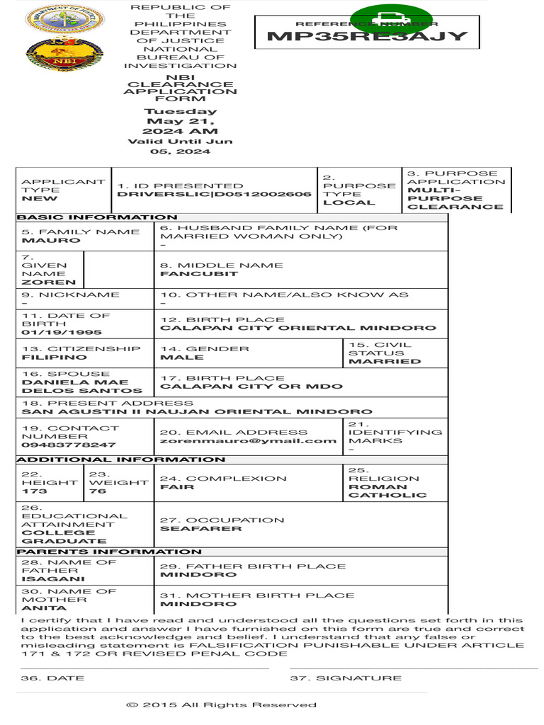 Nbi Clearance | PDF | Human Rights | Justice
