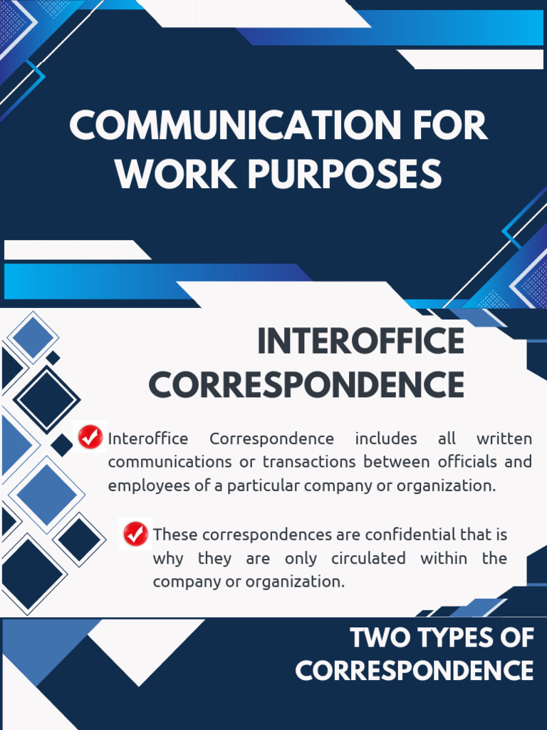 Communication For Work Purposes | PDF | Memorandum | Communication