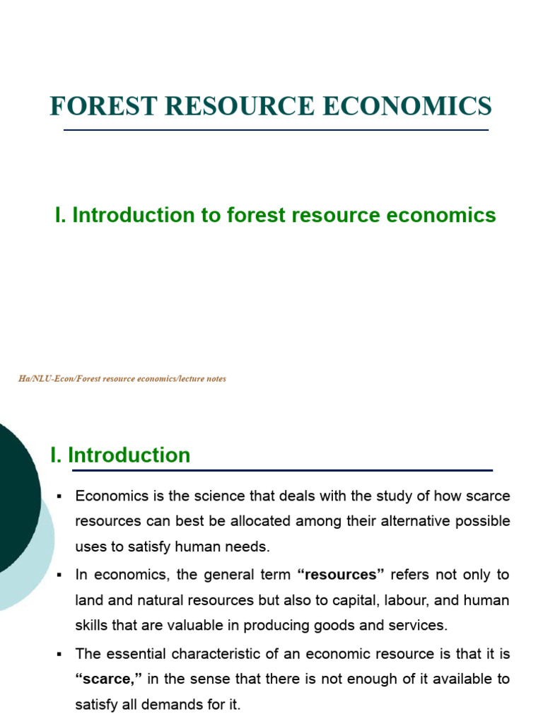 1 - Introduction To Forest Resource Economics | PDF | Ecosystem | Goods
