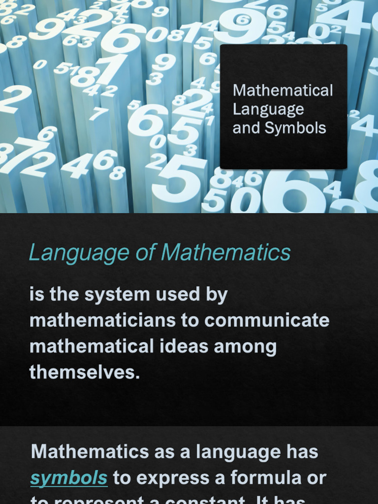 Mathematical Language and Symbols 2 | PDF | Mathematics | Grammar