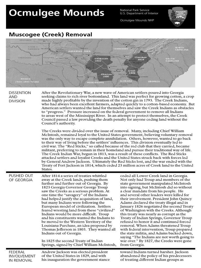Accessible Muscogee Creek Removal | PDF | Muscogee | Trail Of Tears