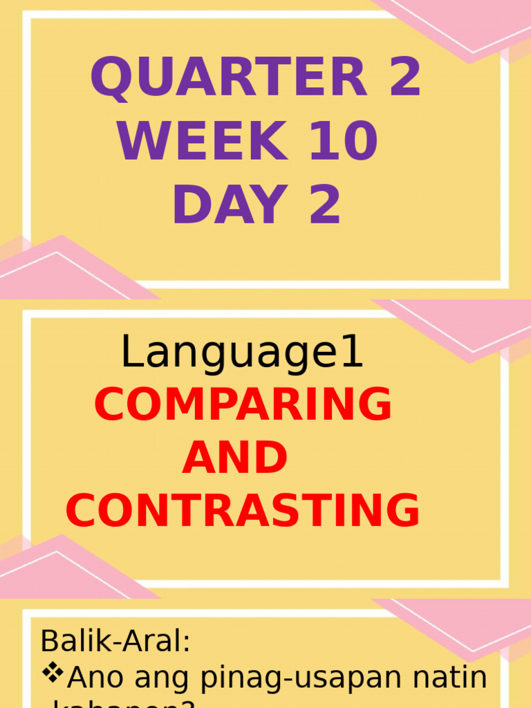 Q2 Week 10 Day 2 | PDF