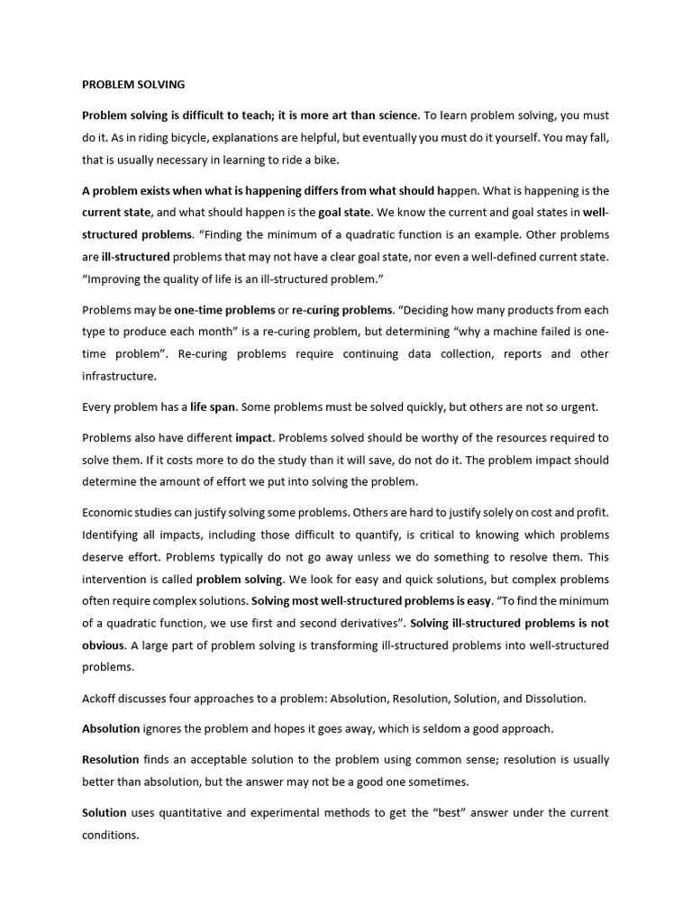 05 - PROBLEM SOLVING | PDF | Conceptual Model | Mathematical Model