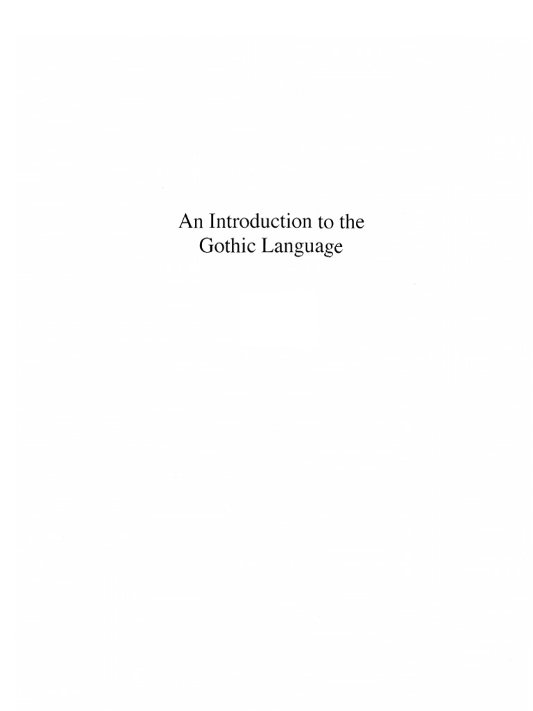 Lambdin - An Introduction To The Gothic Language | PDF