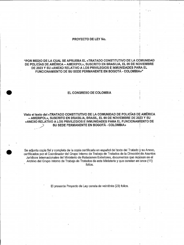 PL 360-24 Tratado Ameripol | PDF