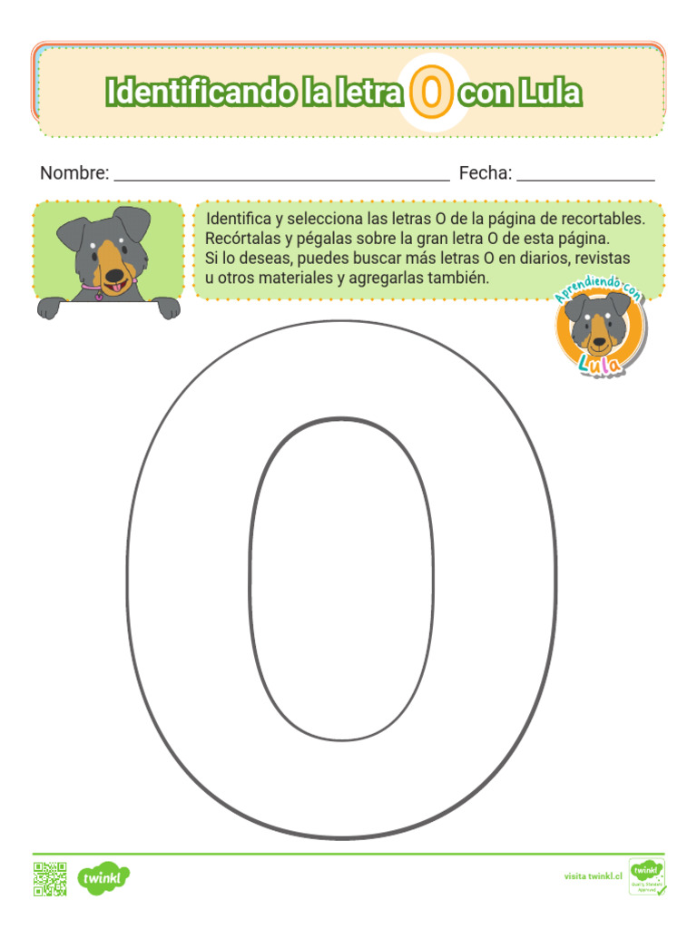 Letra O-Guia de Trabajo | PDF