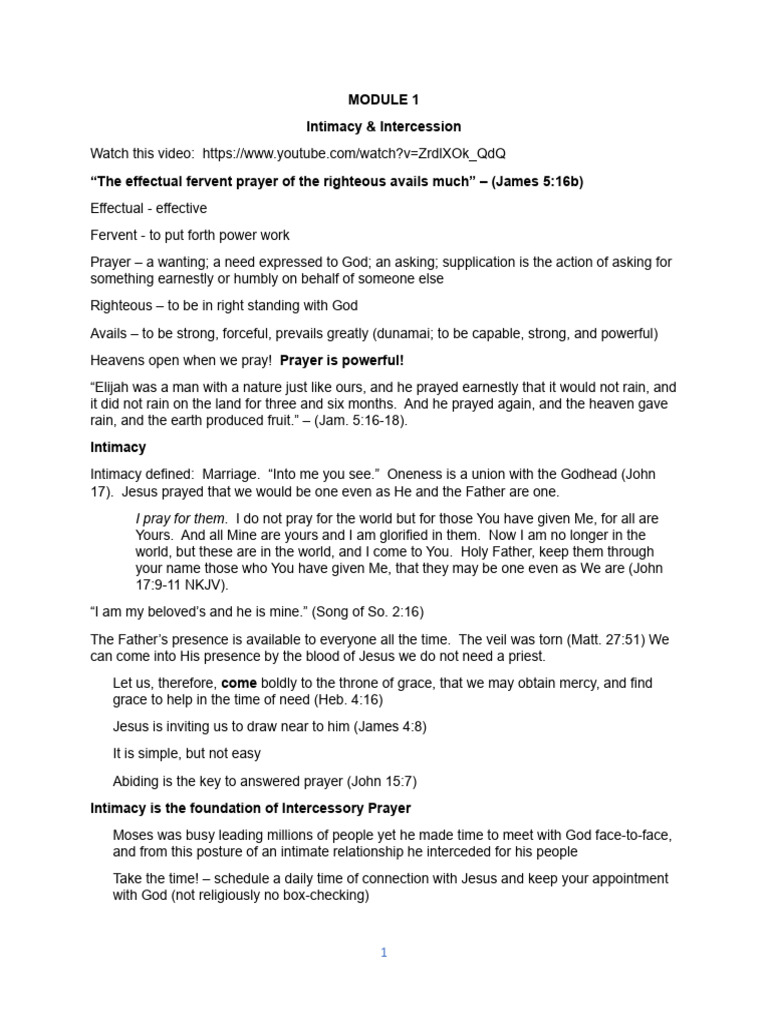 Intercessory Prayer Guide | PDF | Abraham | Intercession