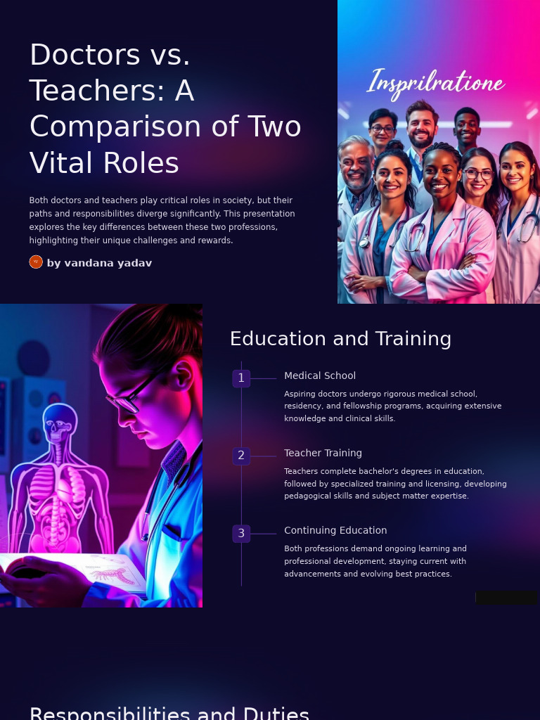 Doctors vs. Teachers: Key Comparisons | PDF | Teachers | Physician