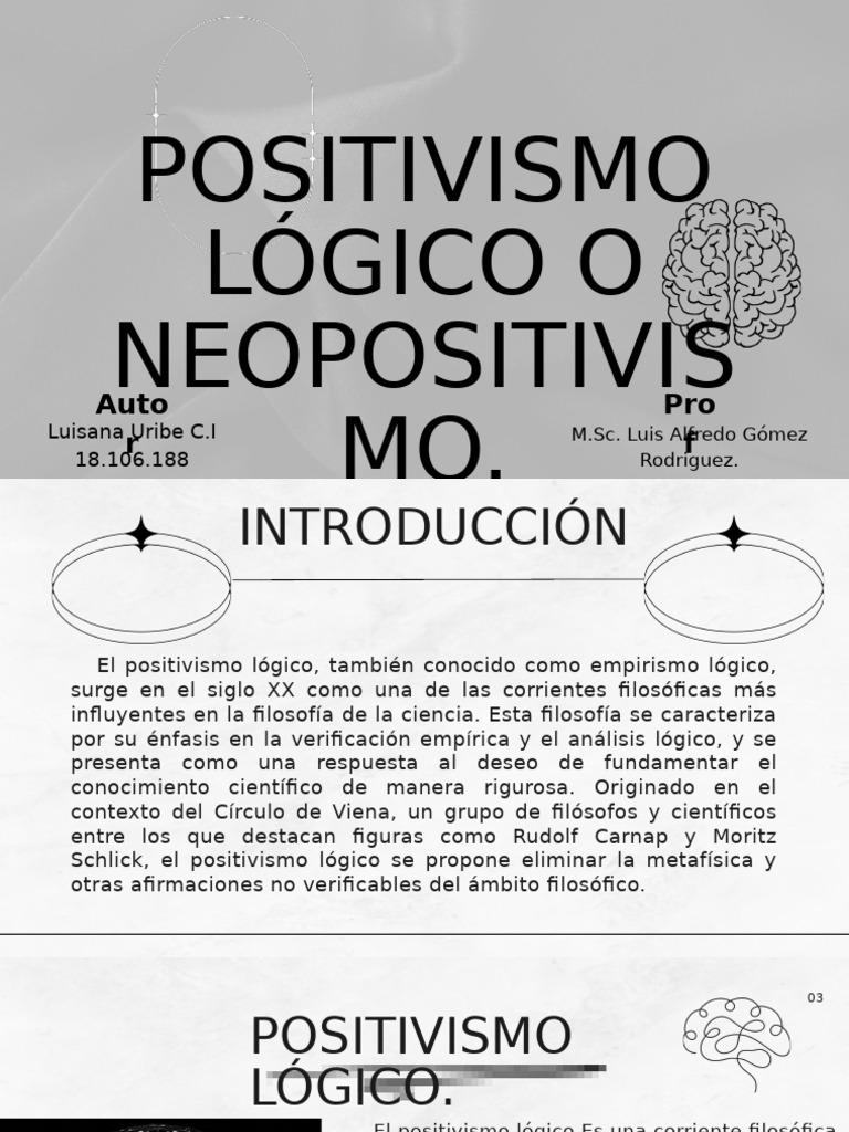Positivismo Lógico | PDF | Lógica | Interacciones de disciplina académica