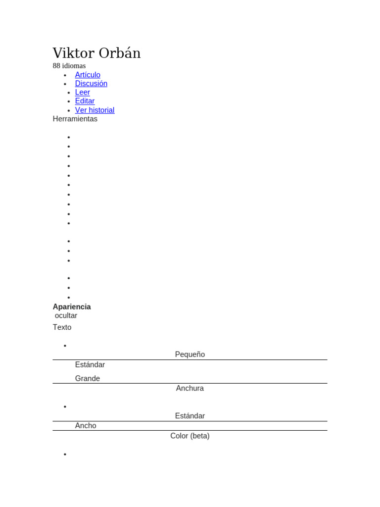 Viktor Orbán: Artículo Discusión Leer Editar Ver Historial | PDF | Gobierno