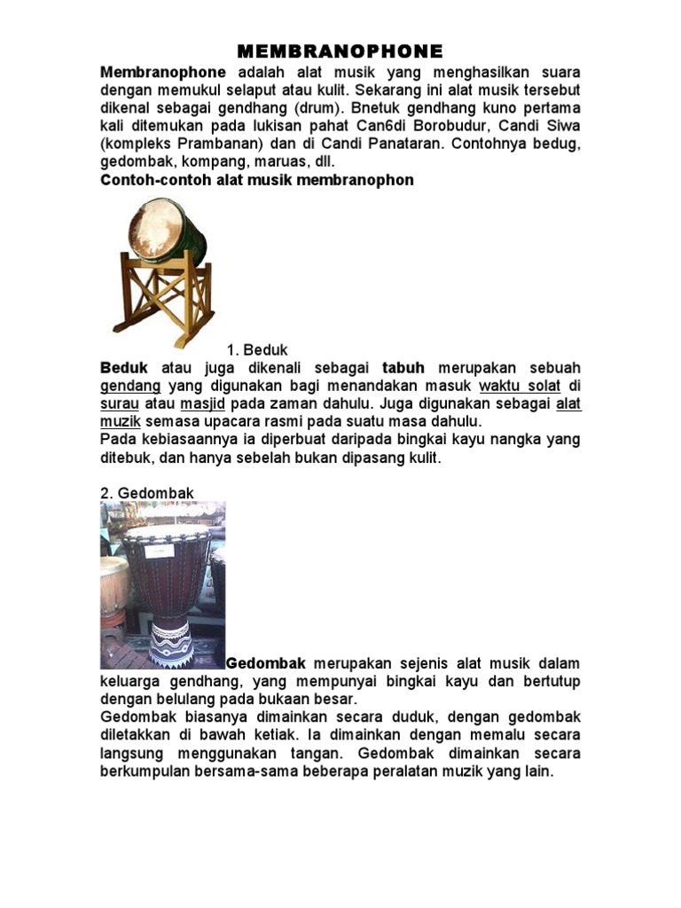 Membranophone | PDF | Griya & Taman | Seni