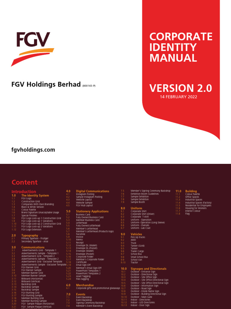 Corporate Identity Manual CI Manual v2.00 Feb 2022 | PDF | Arial ...