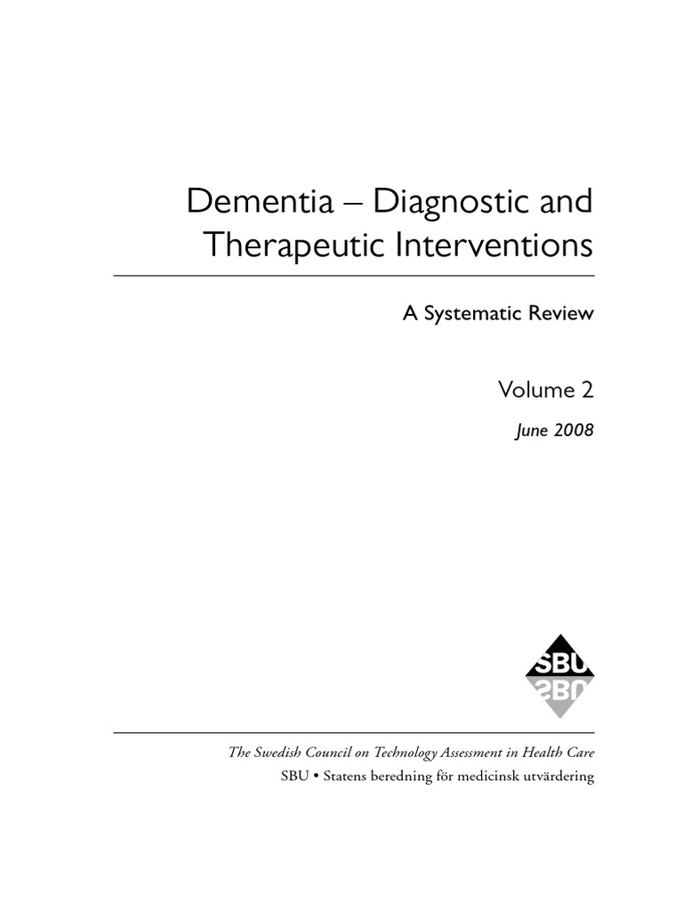 Dementia Diagnostic and Therapeutic Review | PDF | Dementia ...