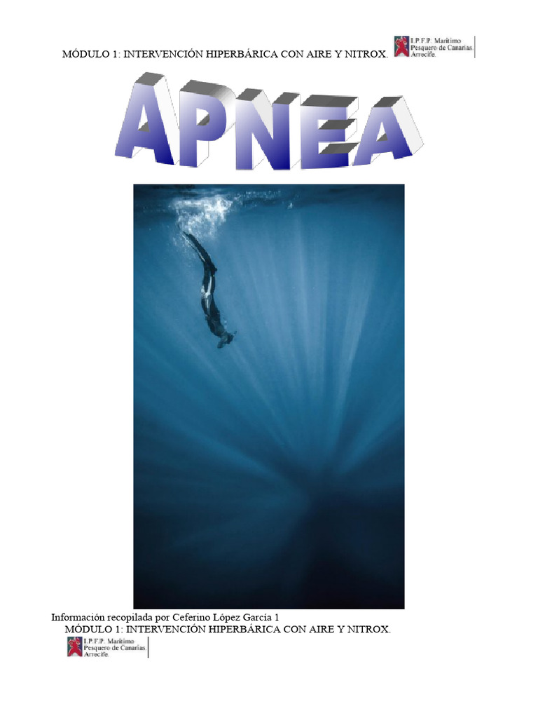 Intervención Hiperbárica y Apnea en Buceo | PDF | Buceo bajo el agua ...