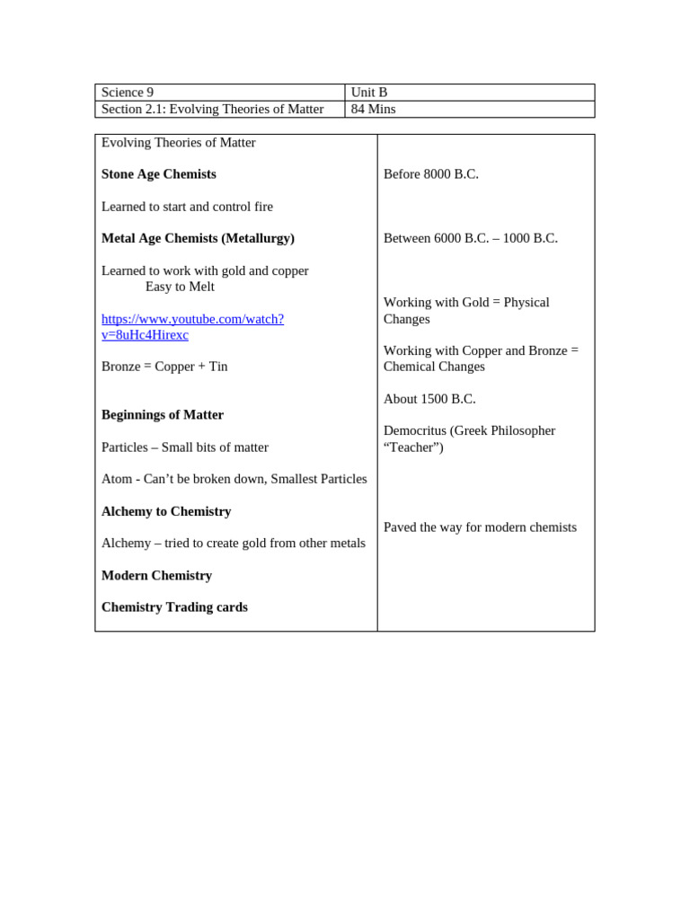 Science 9 - Unit B - Lesson 3 | PDF