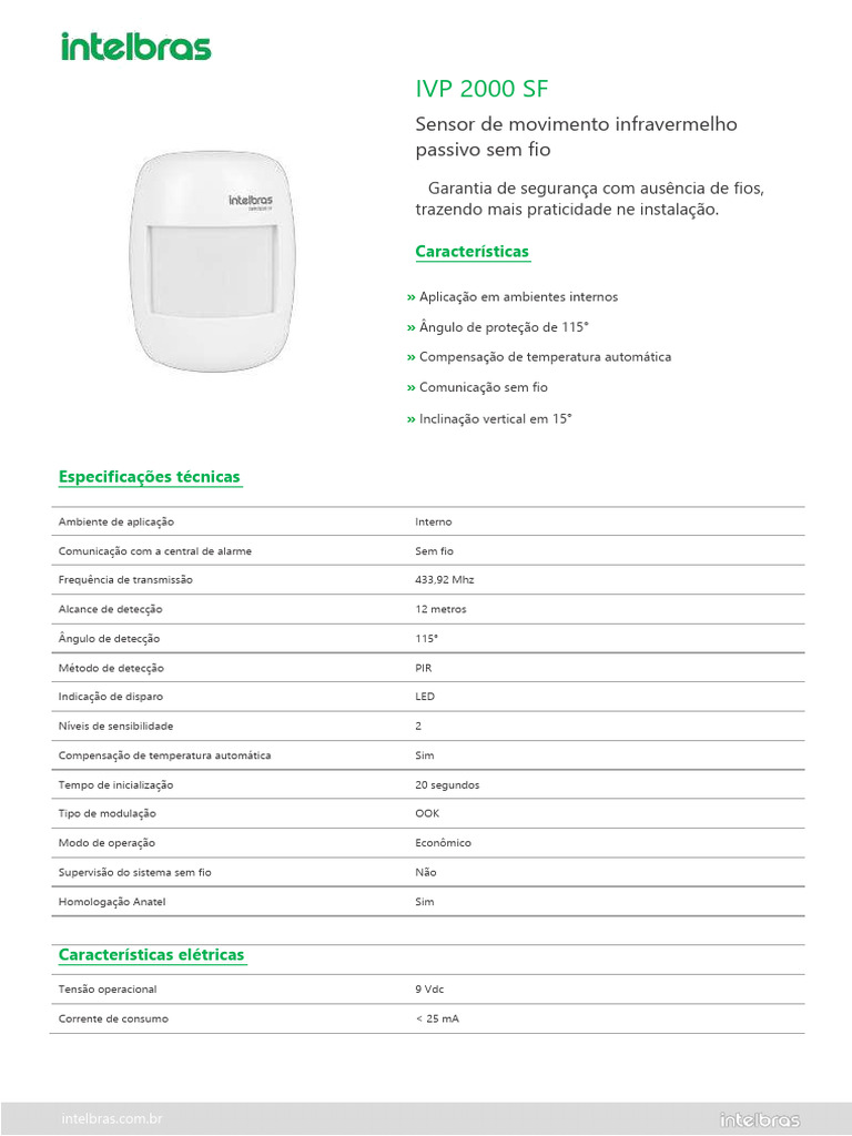 Ficha Técnica - IVP 2000 SF | PDF