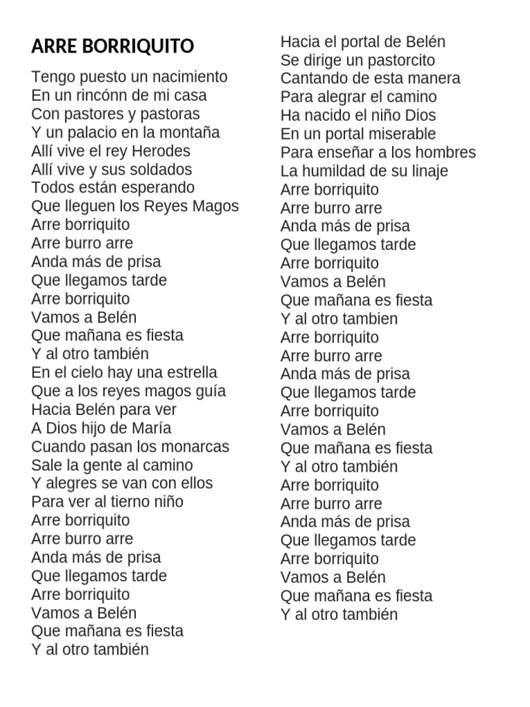 ARRE BORRIQUITO | PDF