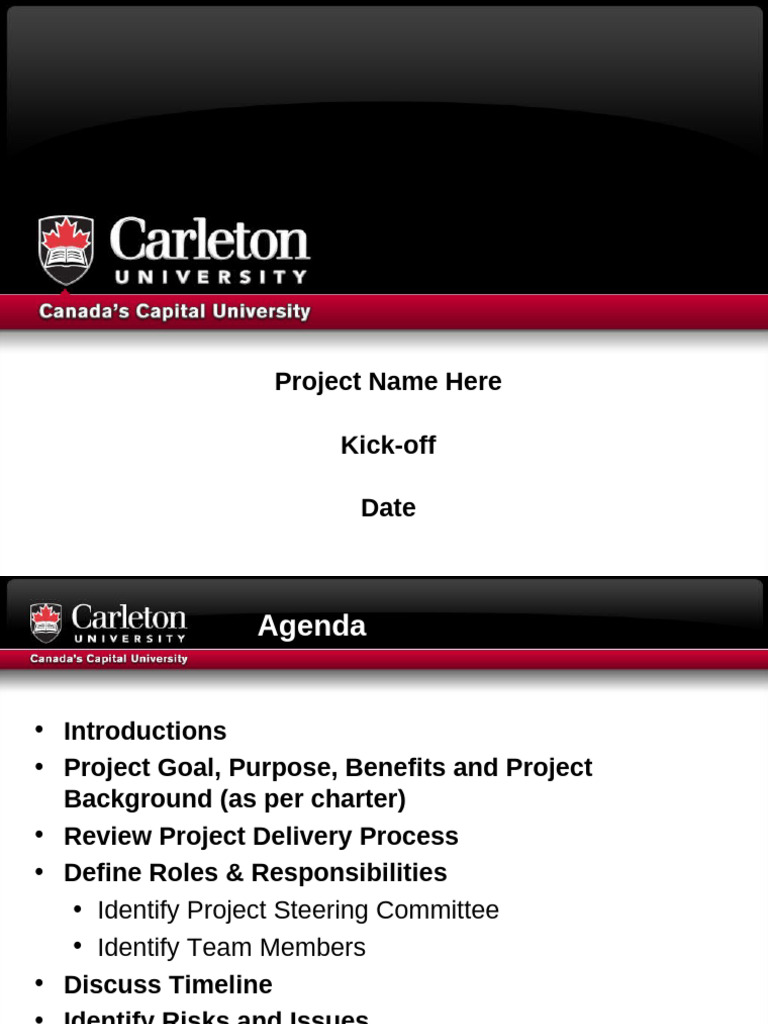 Project Kick Off Template | PDF | Project Management | Business