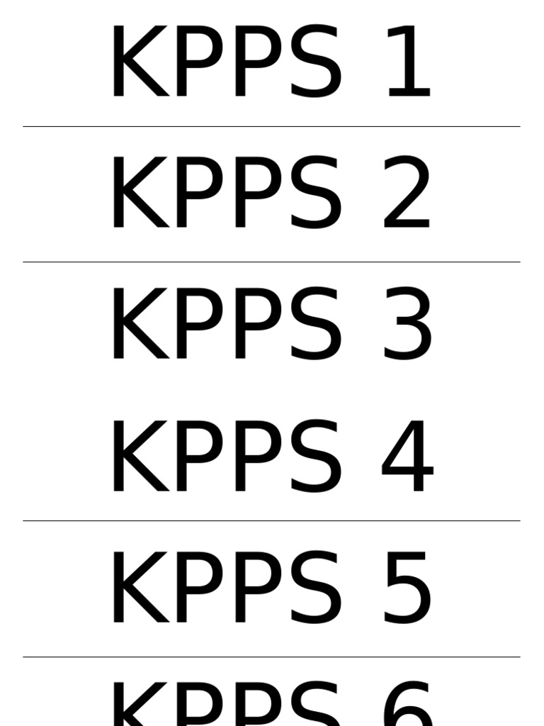 KPPS | PDF