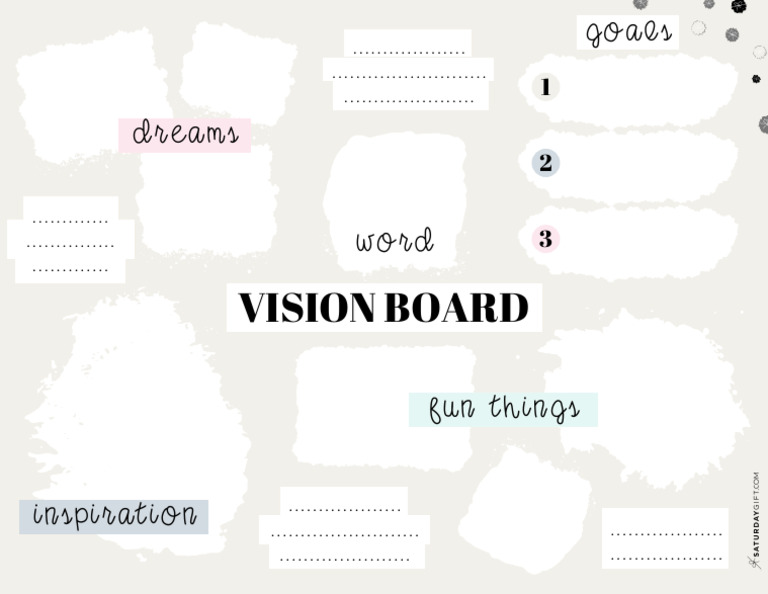 Free Vision Board Template Elegant Beige | PDF