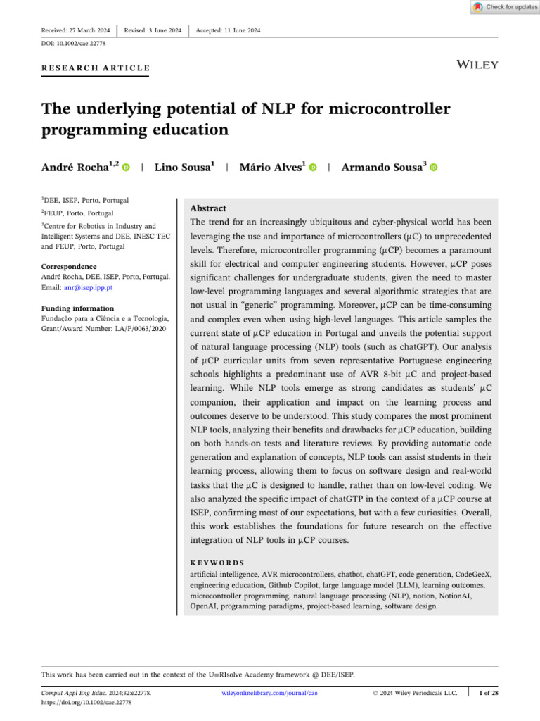 2024 Rocha | PDF | Computer Programming | Artificial Intelligence