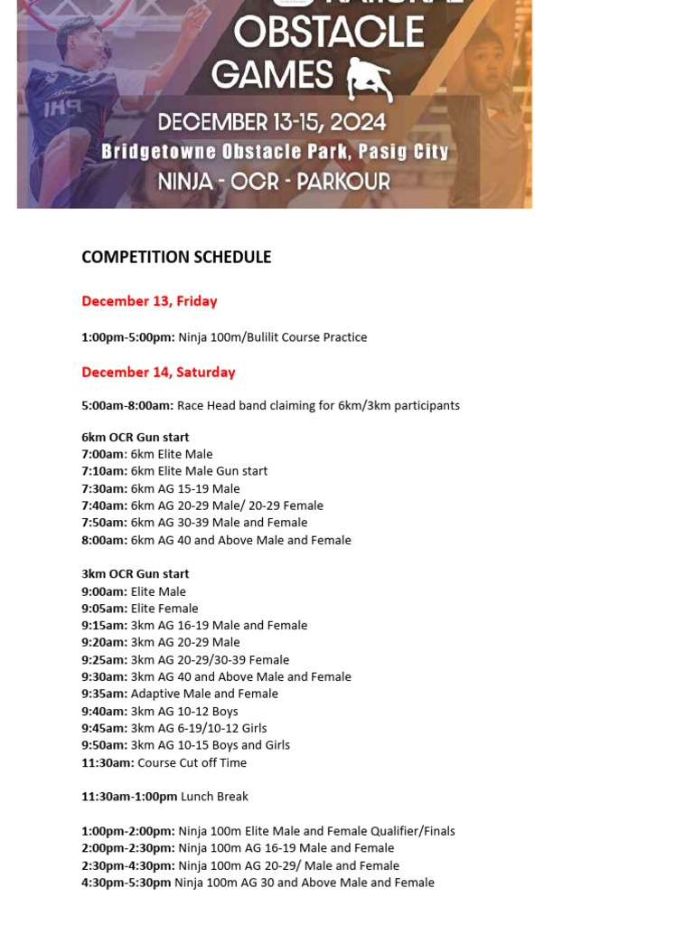 Competition Schedule and Race Mechanics | PDF | World Auto Racing ...