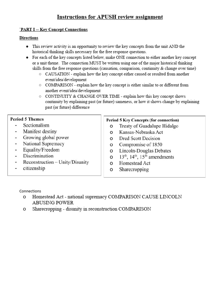 APUSH Key Concepts & Historical Skills | PDF | The United States ...