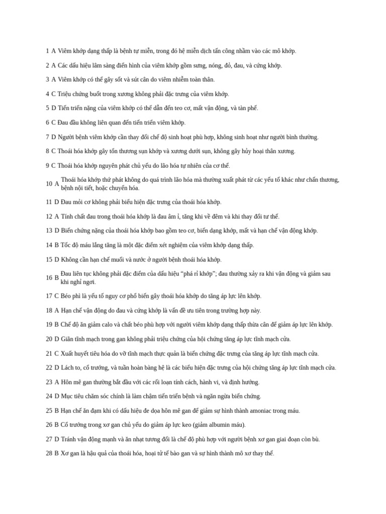 Đáp án bộ câu hỏi HSCC | PDF