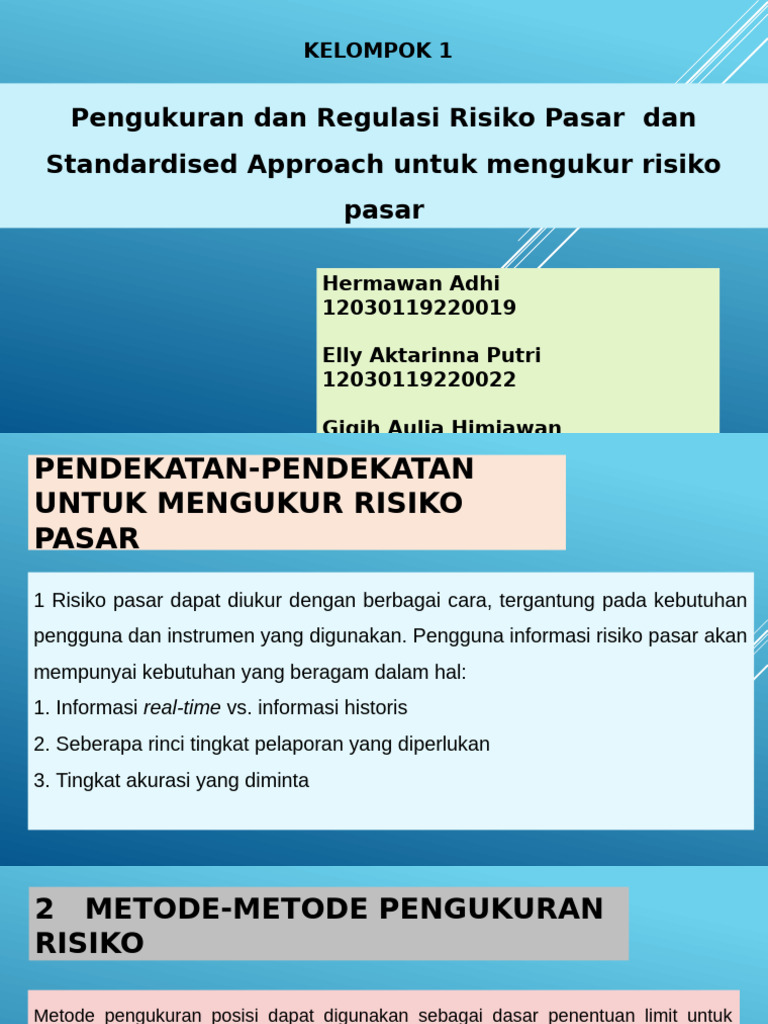 Kelompok 1 - Menris_Pengukuran Dan Regulasi Risiko Pasar Dan ...