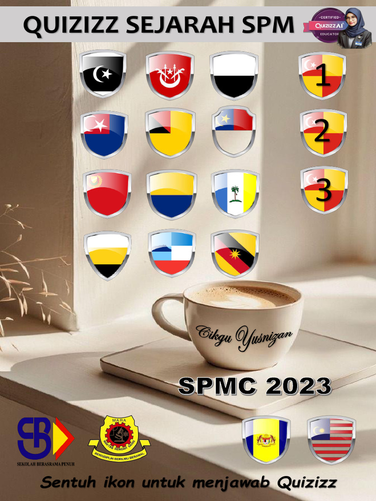 SPMC 2023 Quizizz Sejarah | PDF