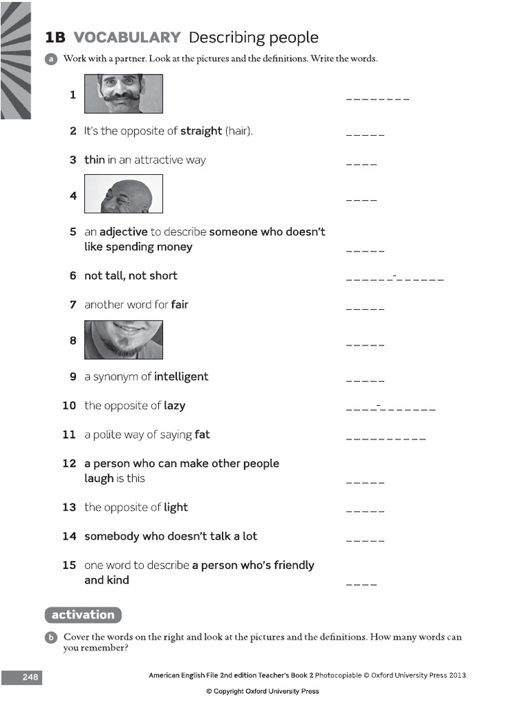 AVCB3 Vocabulary 1-6 | PDF
