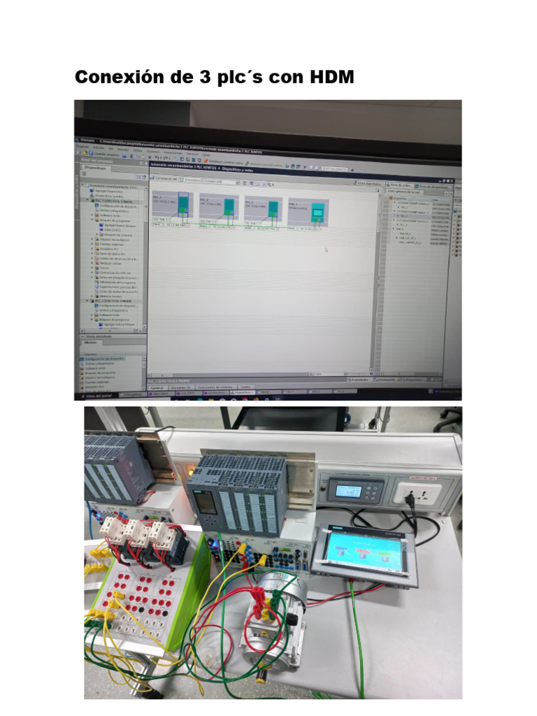 Conexión de 3 PLC HMI | PDF