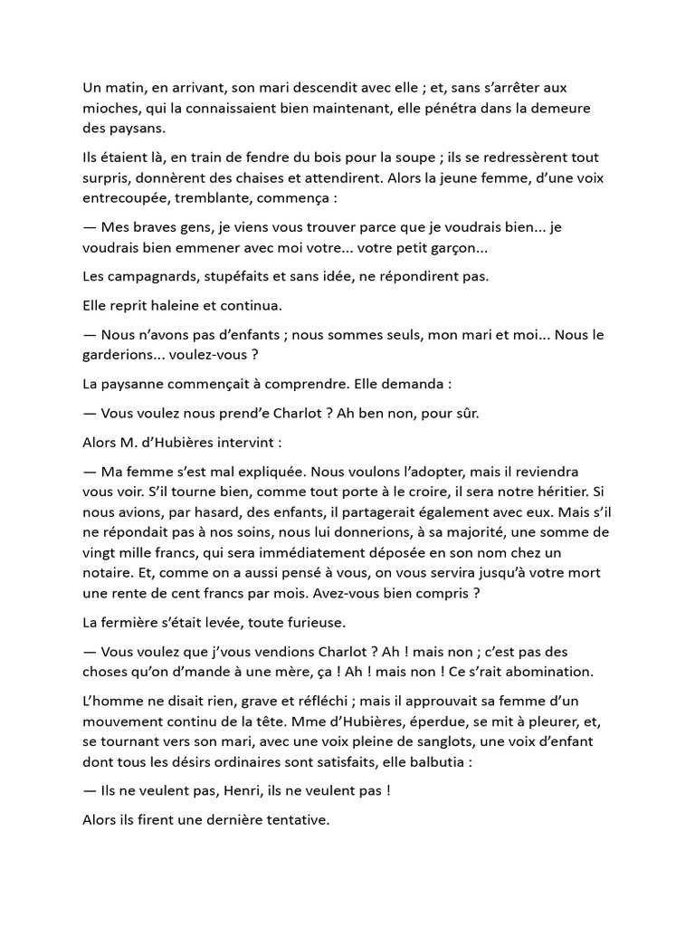 Extrait de Aux Champs de Guy de Maupassant | PDF