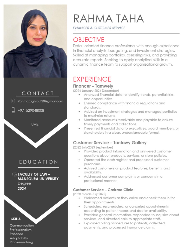 RAHMA’s CV | PDF | Risk | Business