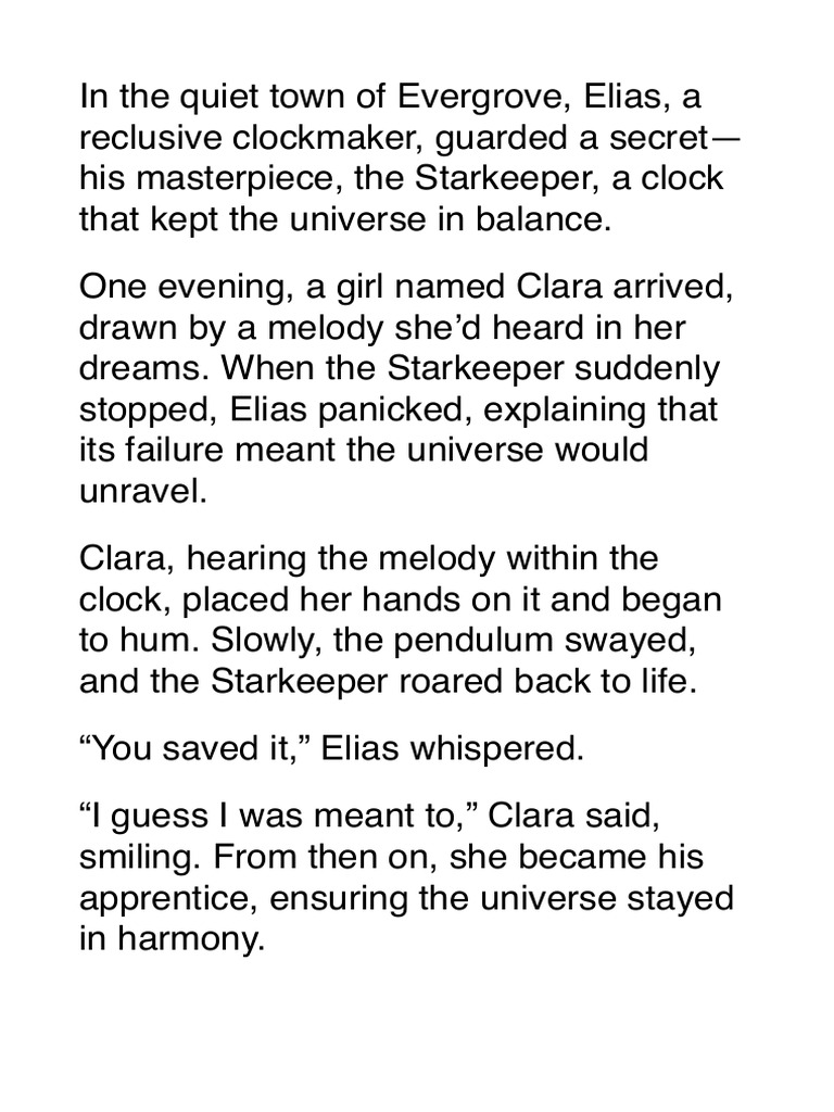 The Starkeeper: Clara's Destiny | PDF