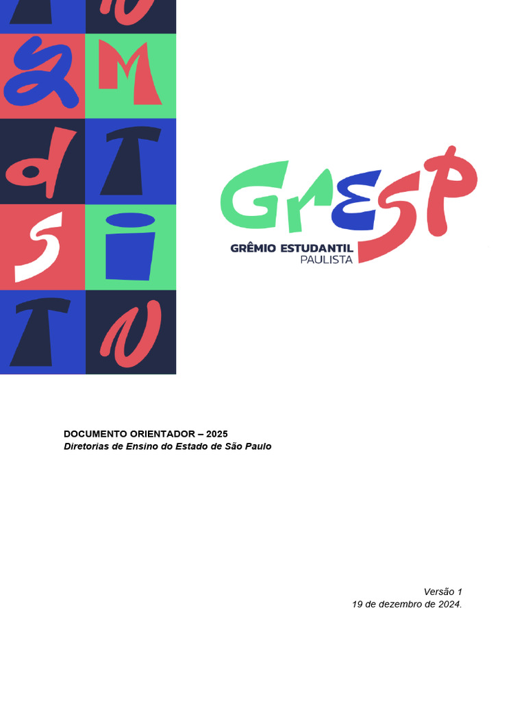 Documento Orientador - Gresp para As DERs PDF | PDF | Conselho de ...