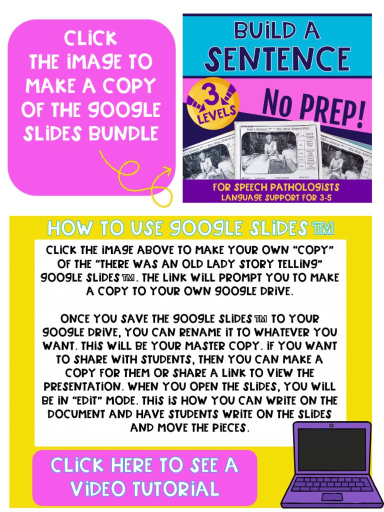 No Prep Build A Sentence Google Slides | PDF | Cyberspace | Software