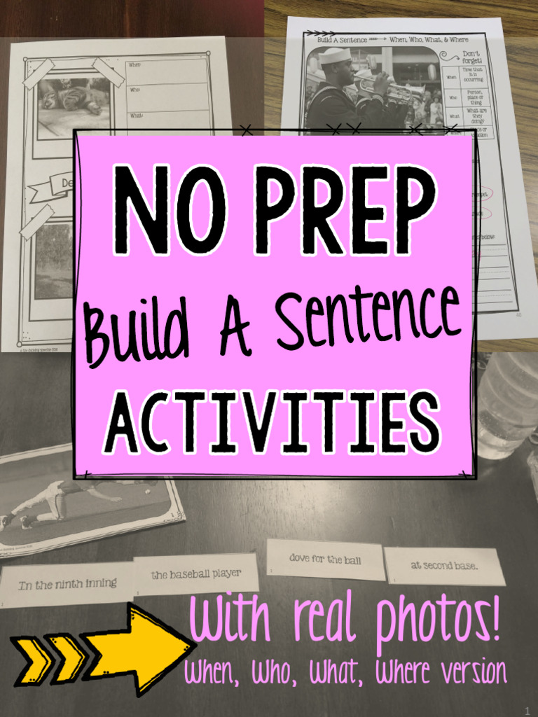 Sentence Building Activities for Kids | PDF