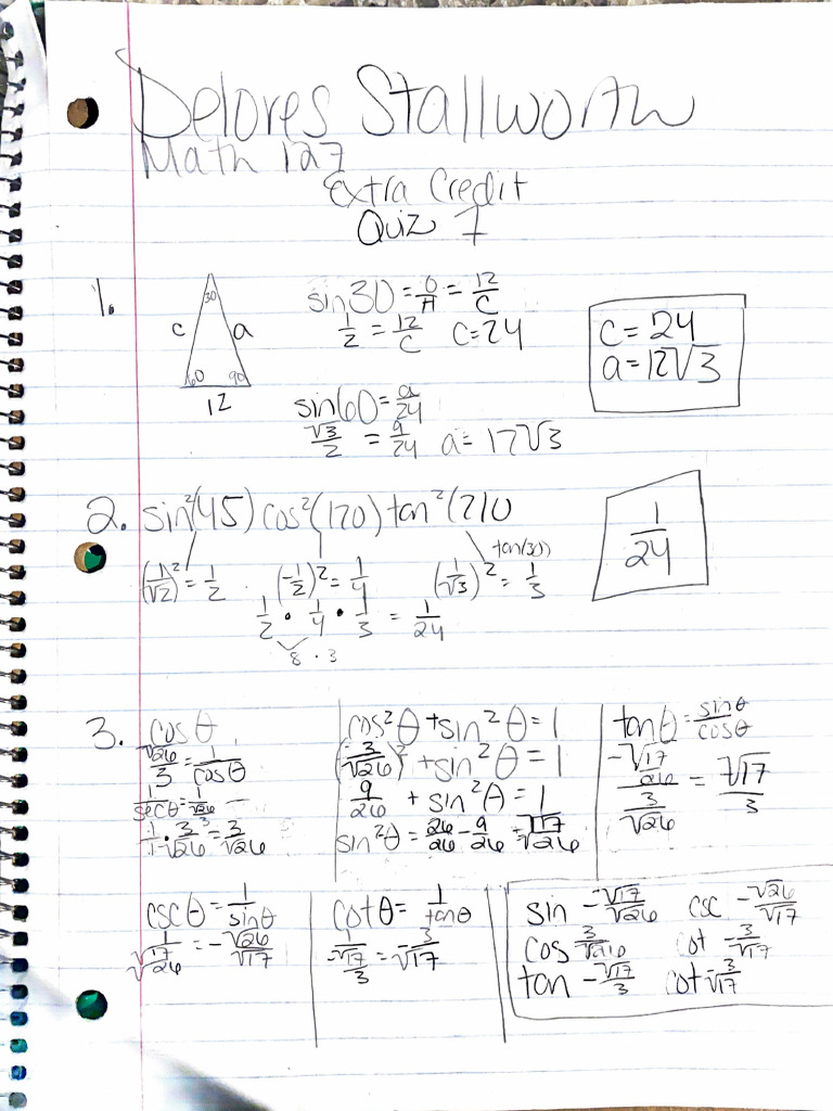 Extra Credit Quiz 1 | PDF